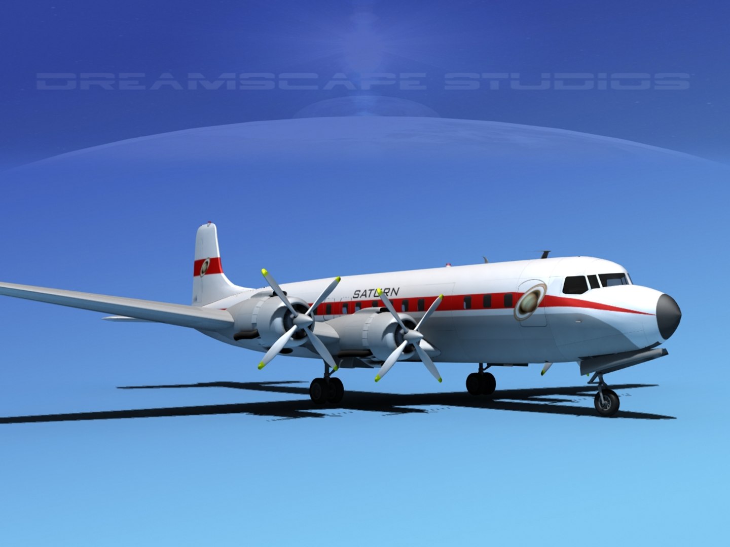 3d Douglas Dc-7c Dc-7 Model