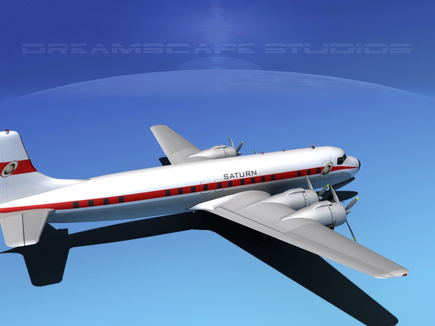 3d Douglas Dc-7c Dc-7 Model