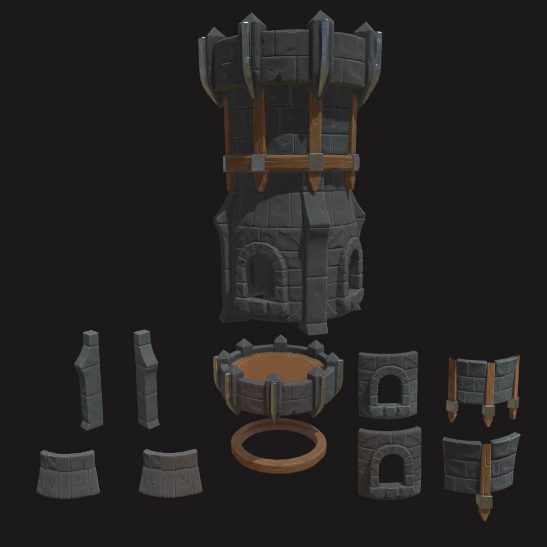 Tower Defense Constructor Part Pbr1 3D Model - TurboSquid 2238532