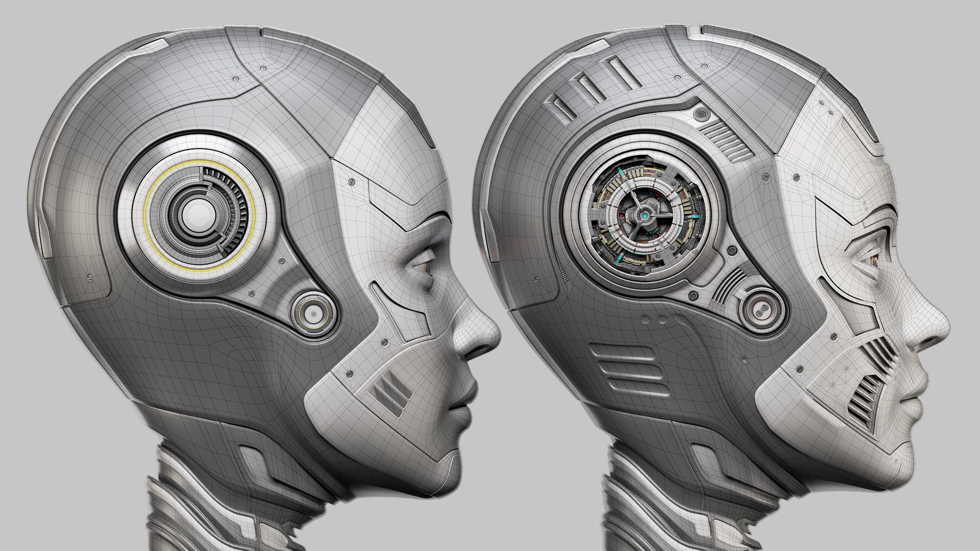 Robot Woman Head Collection Model - TurboSquid 2250821