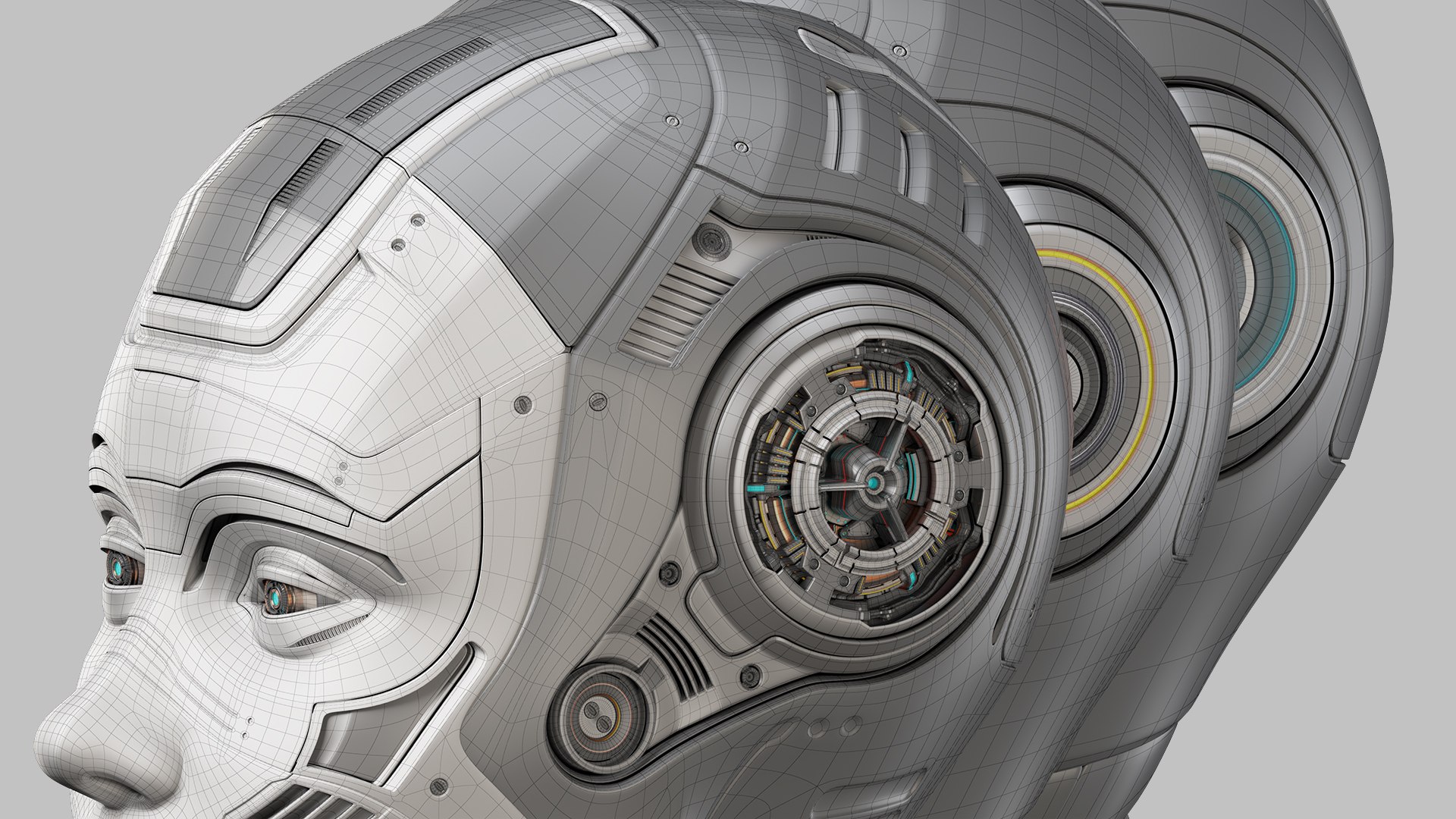 Robot Woman Head Collection Model - TurboSquid 2250821