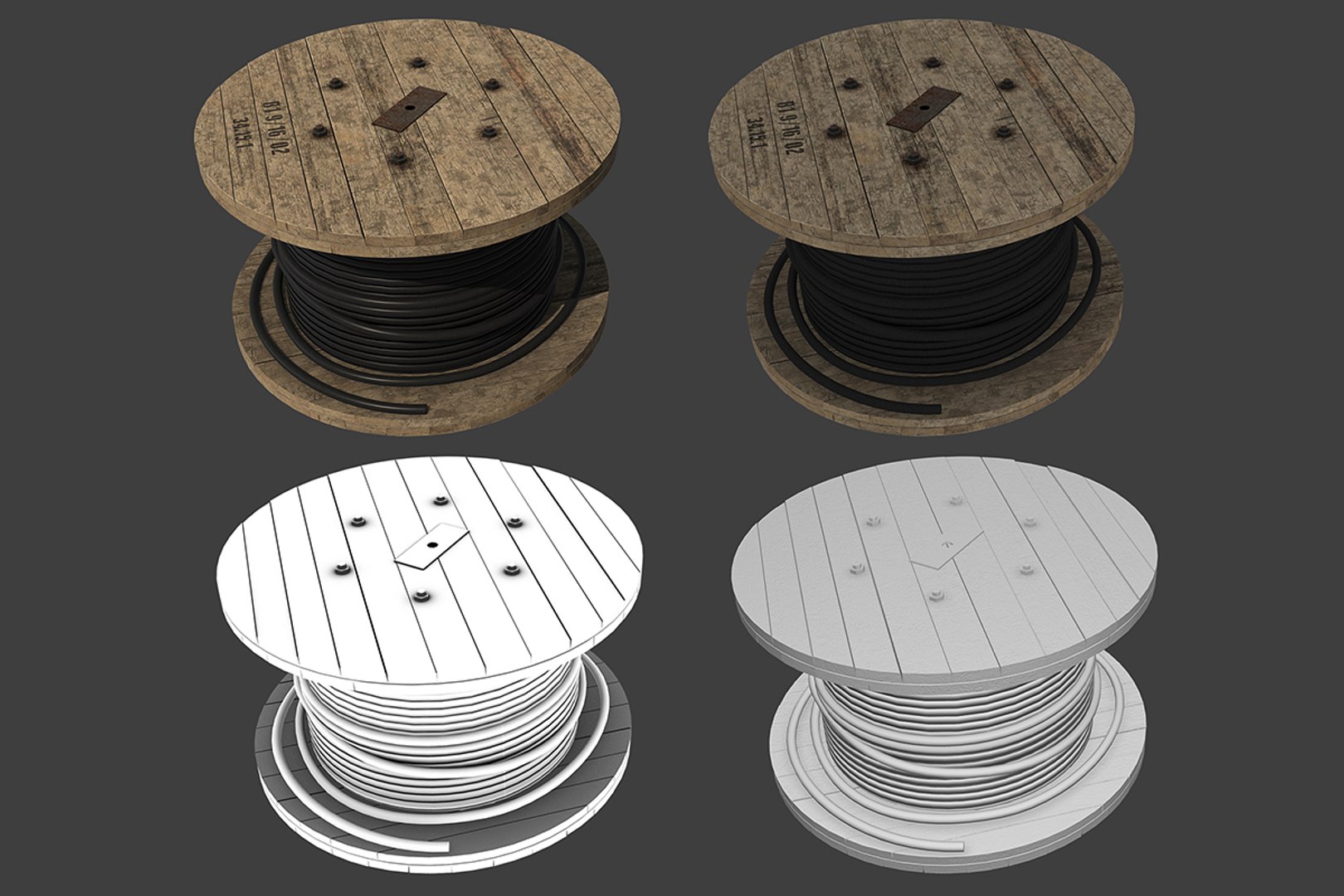 3D Model Cable Coil - TurboSquid 1315595