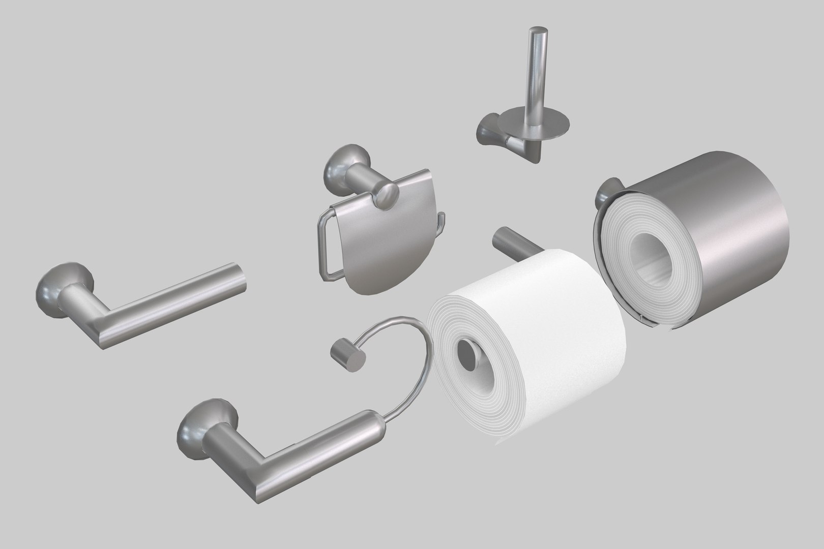 Toilet Accessories Model - TurboSquid 2176112