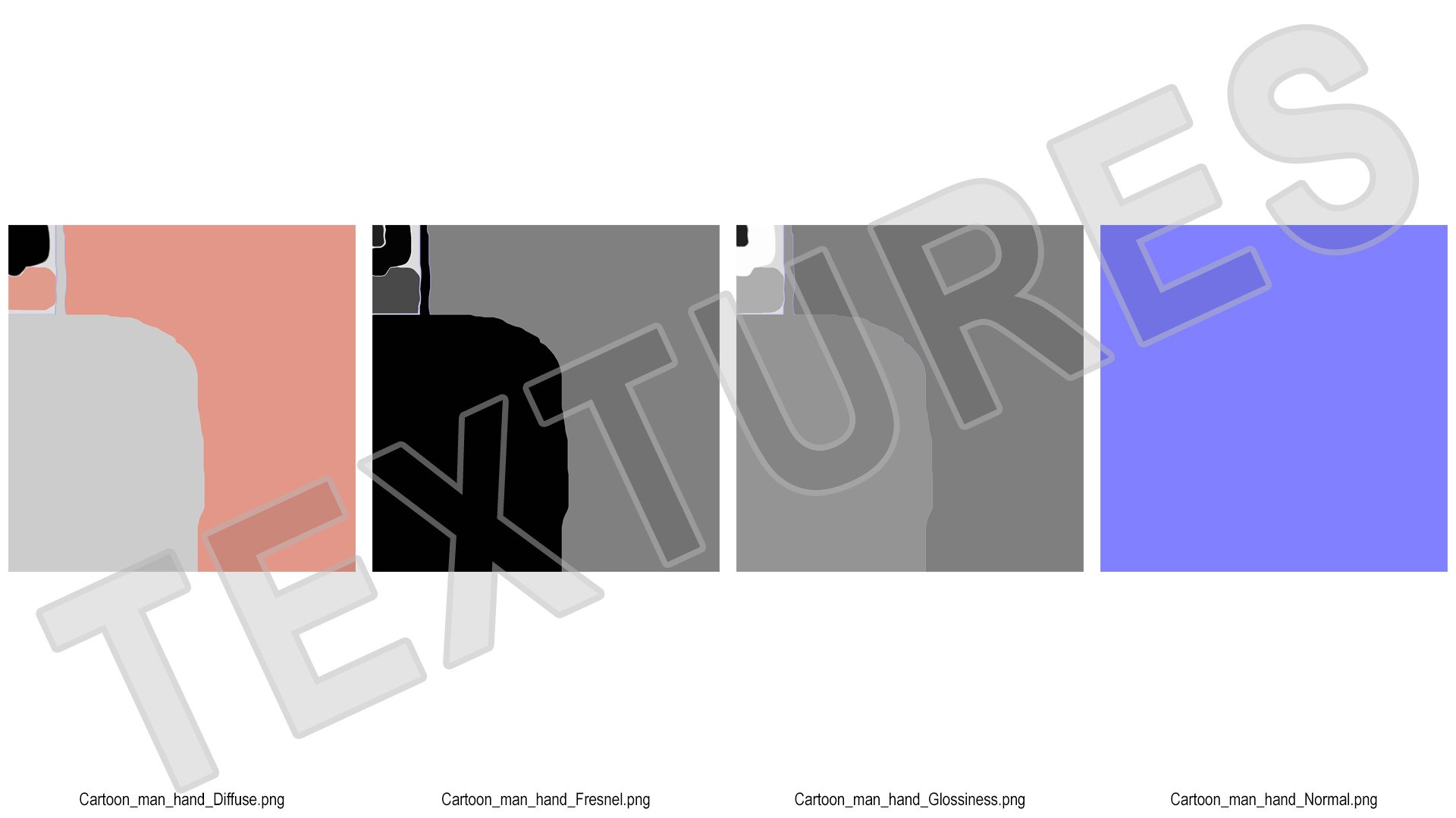 Cartoon Man Hands Rigged 3D Model - TurboSquid 1526662