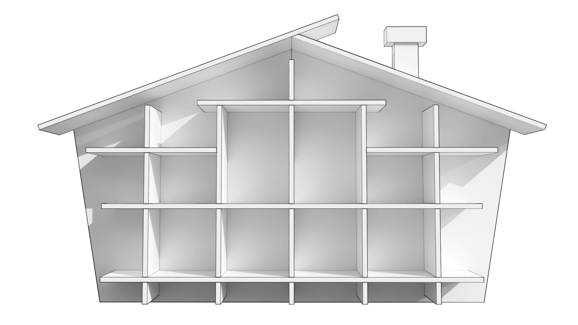 House Shaped Wall Storage 3D - TurboSquid 2114434
