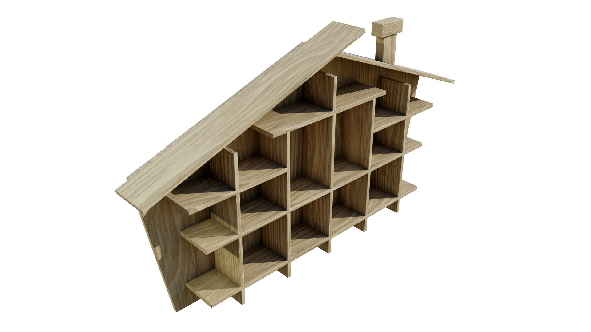 House Shaped Wall Storage 3D - TurboSquid 2114434
