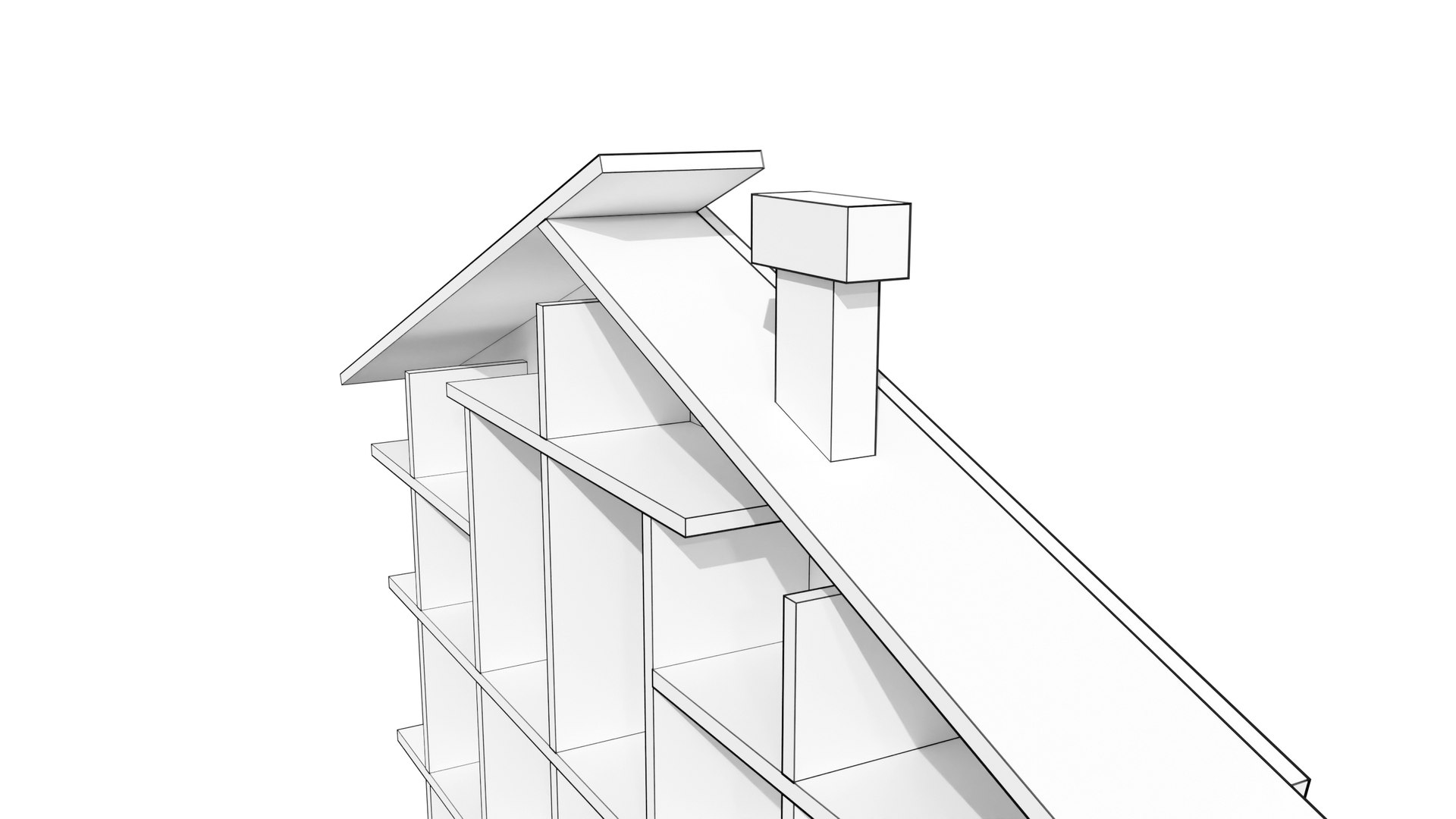 House Shaped Wall Storage 3D - TurboSquid 2114434