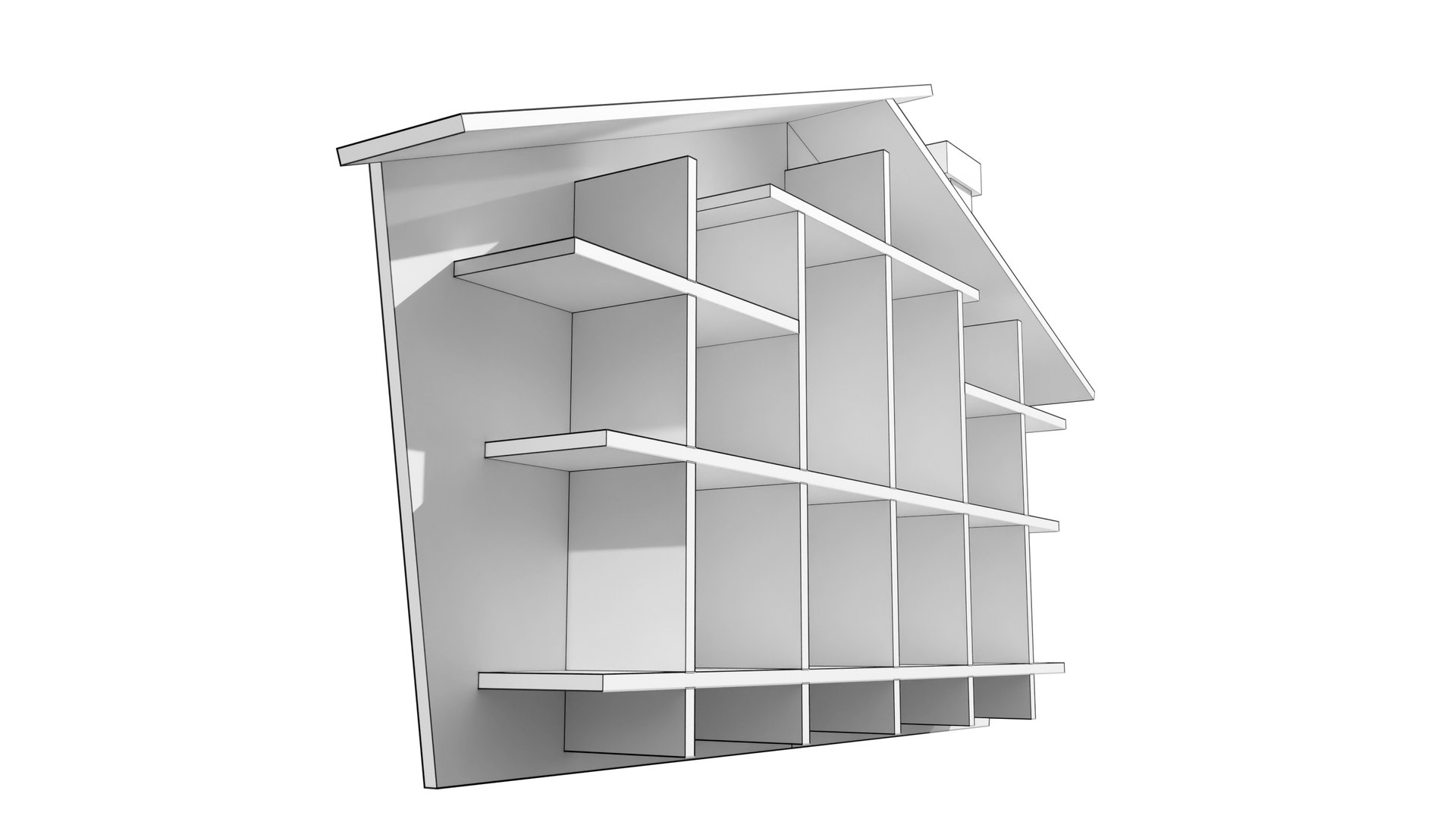 House Shaped Wall Storage 3D - TurboSquid 2114434