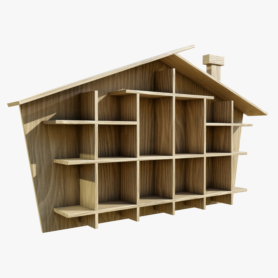 House Shaped Wall Storage 3D - TurboSquid 2114434