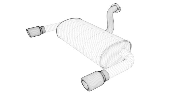 Realistic car exhaust system 3D model - TurboSquid 1811799