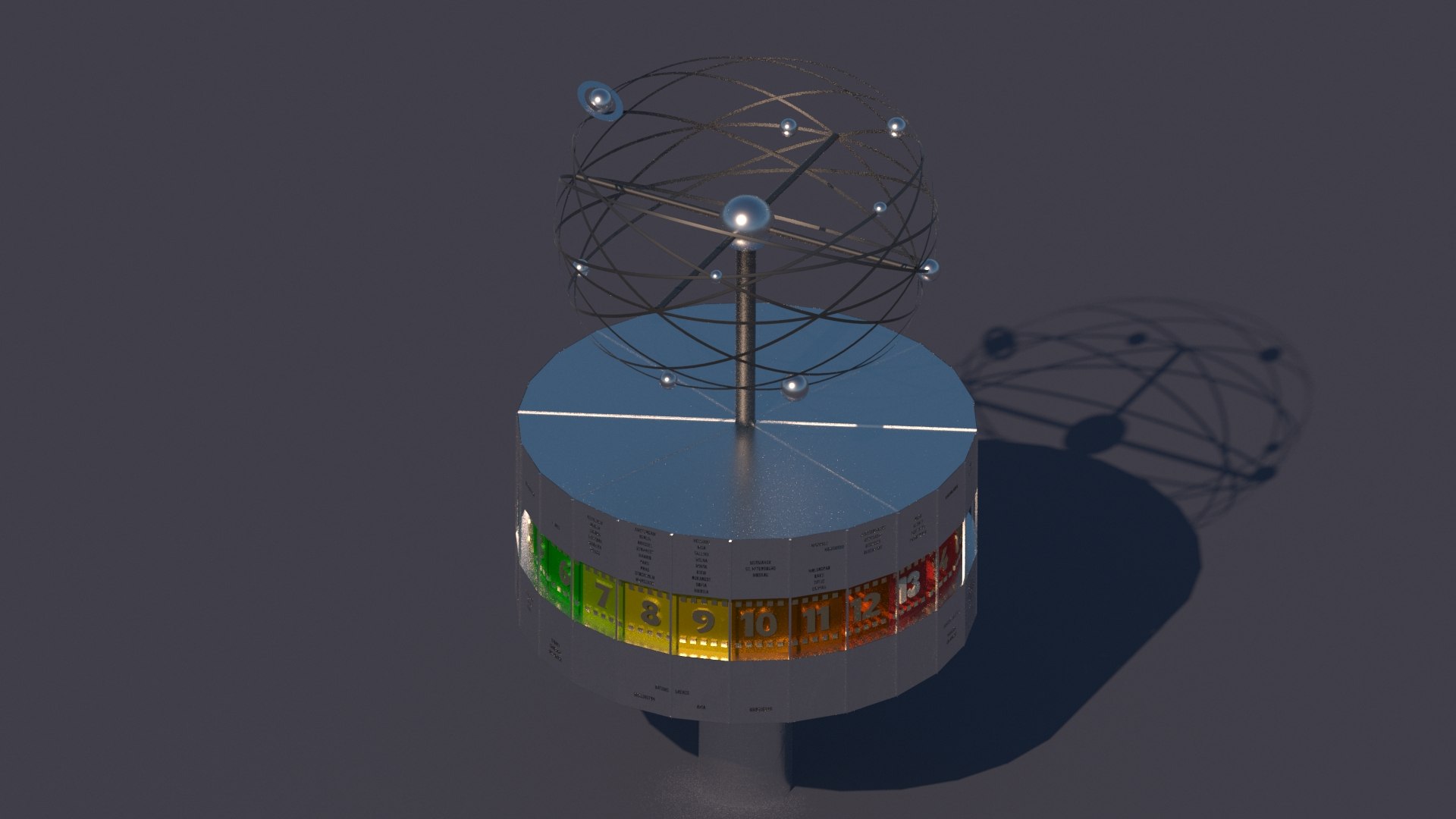 3D World Clock - Weltzeituhr Berlin - TurboSquid 1852788