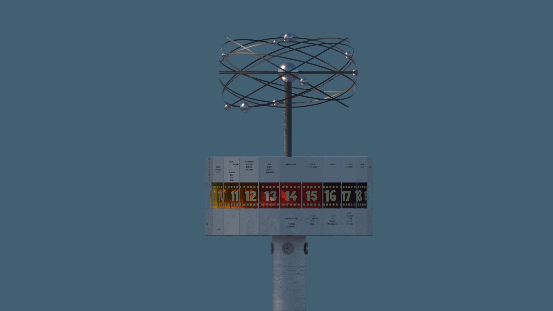 3D World Clock - Weltzeituhr Berlin - TurboSquid 1852788