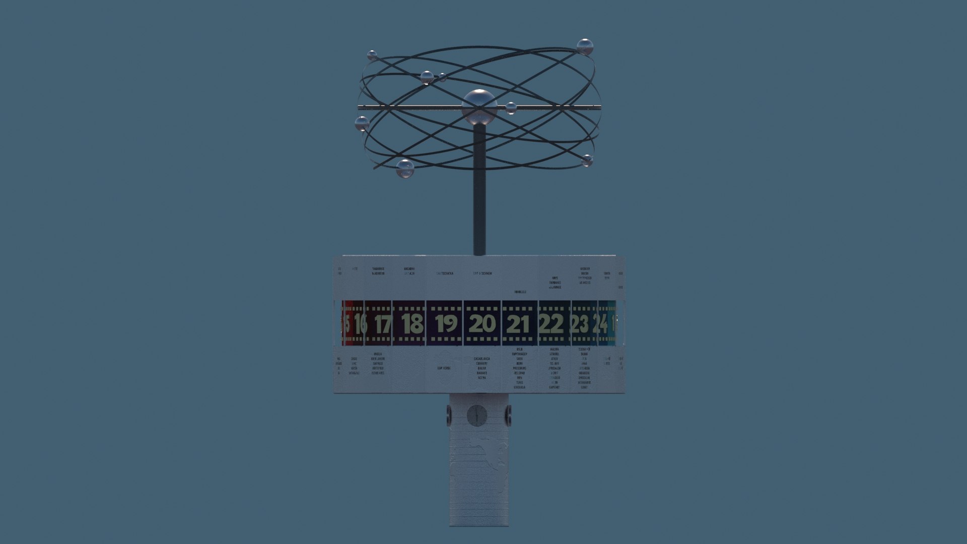 3D World Clock - Weltzeituhr Berlin - TurboSquid 1852788