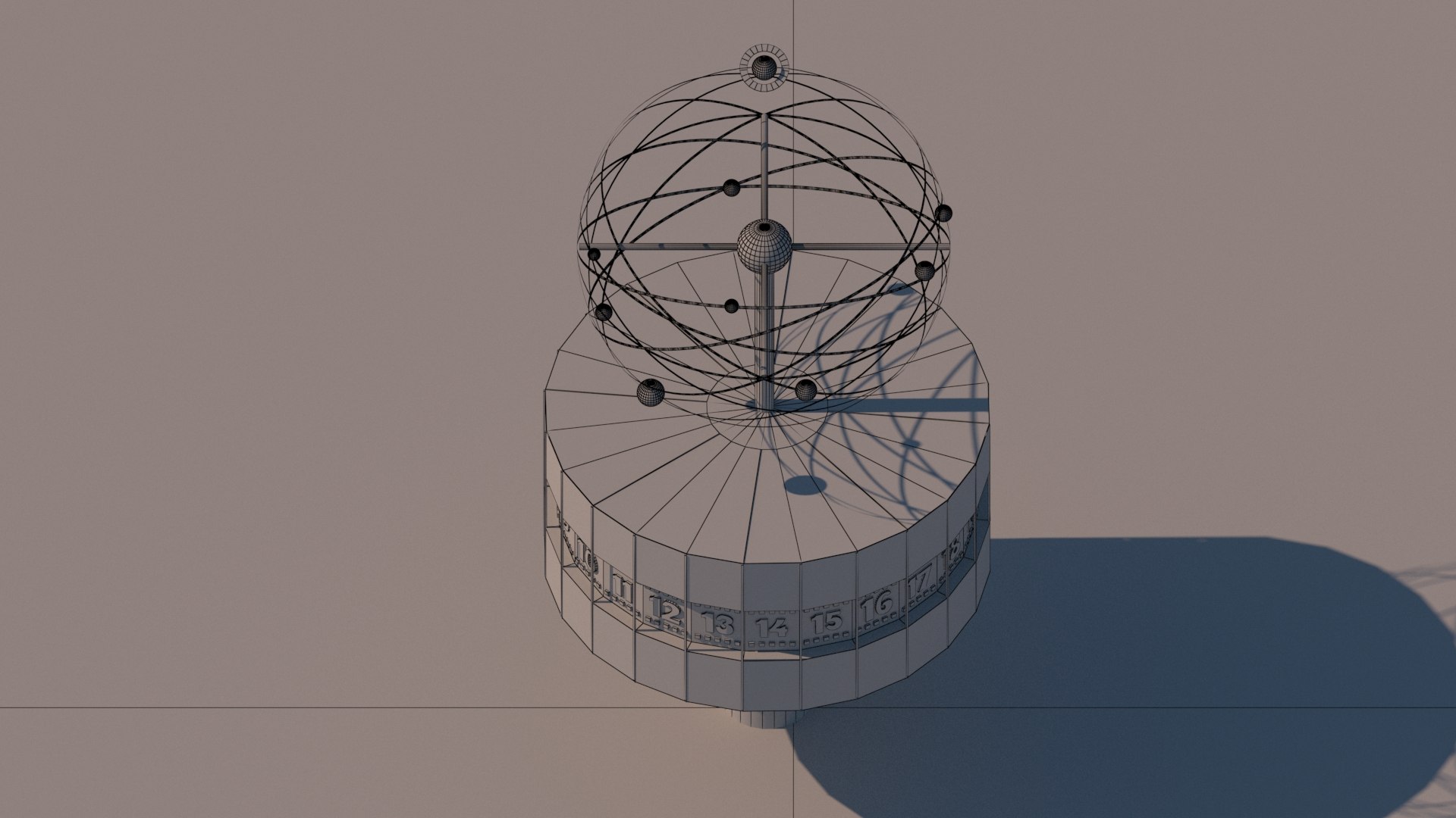 3D World Clock - Weltzeituhr Berlin - TurboSquid 1852788