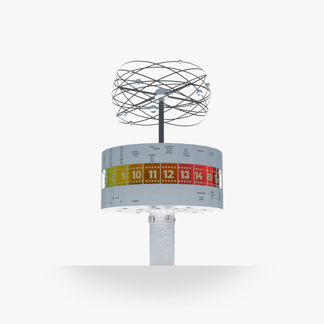 3D World Clock - Weltzeituhr Berlin - TurboSquid 1852788