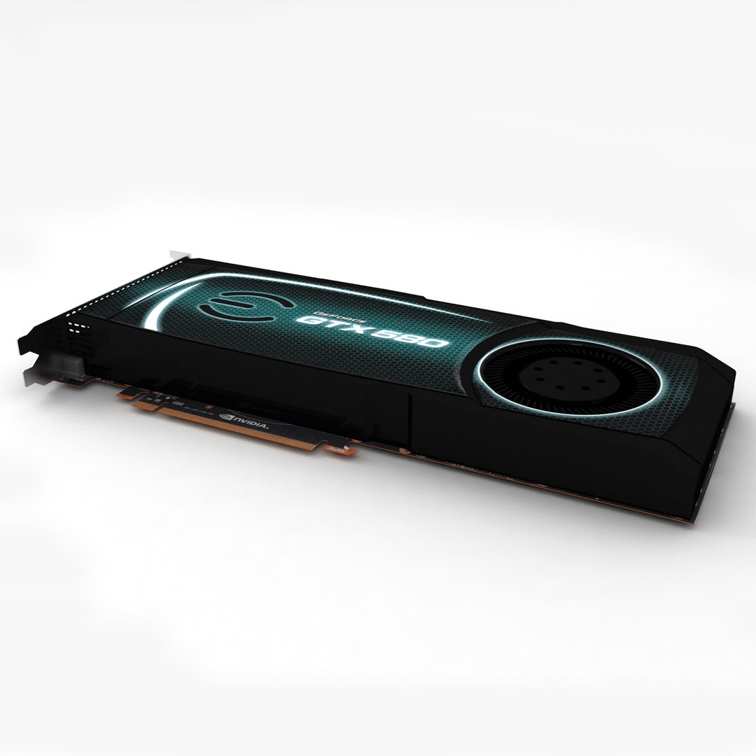 3d Model Nvidia Evga Gtx 580