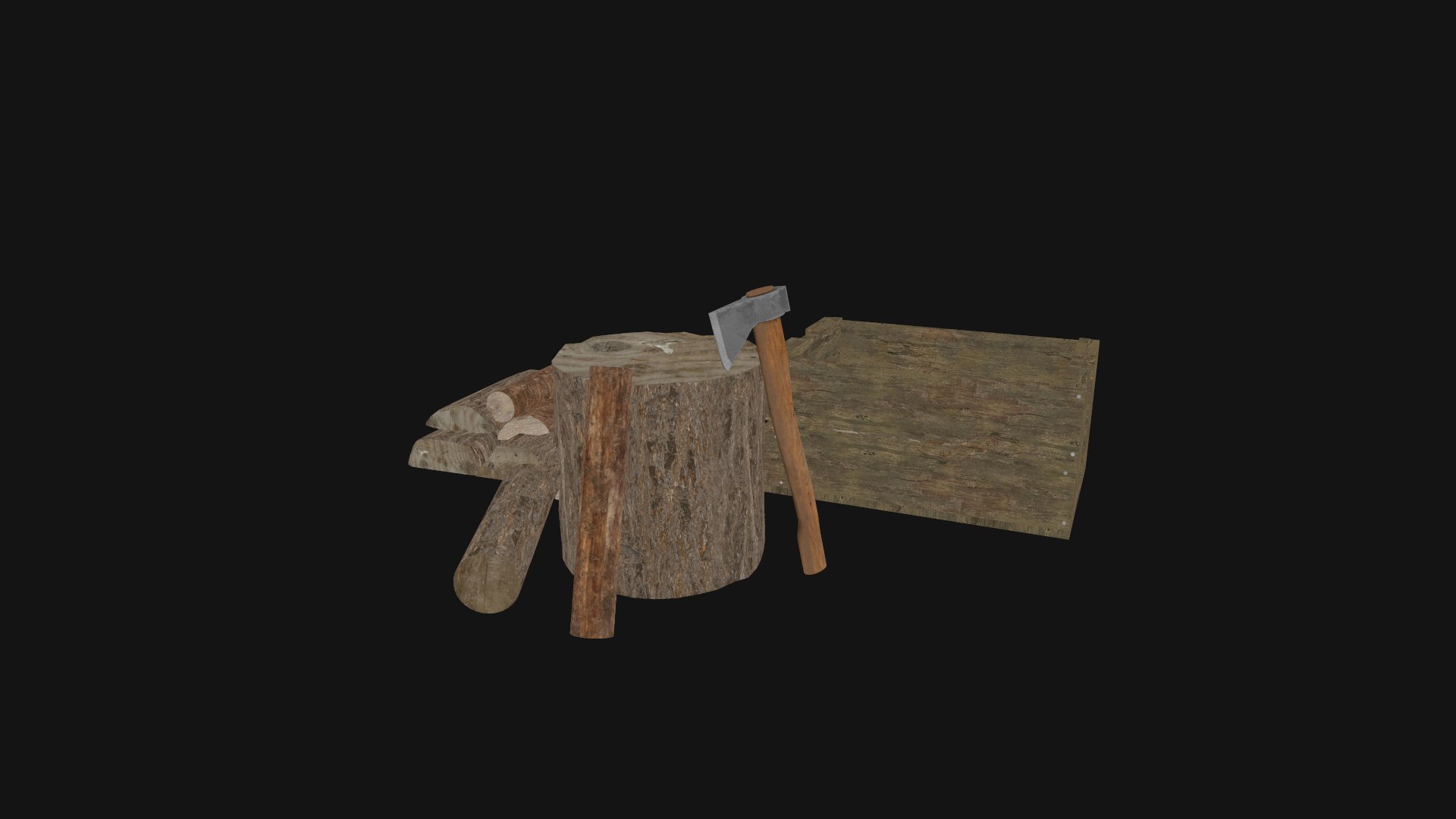 The Old Woodcutter S Set Game Ready 3D Model - TurboSquid 1789529