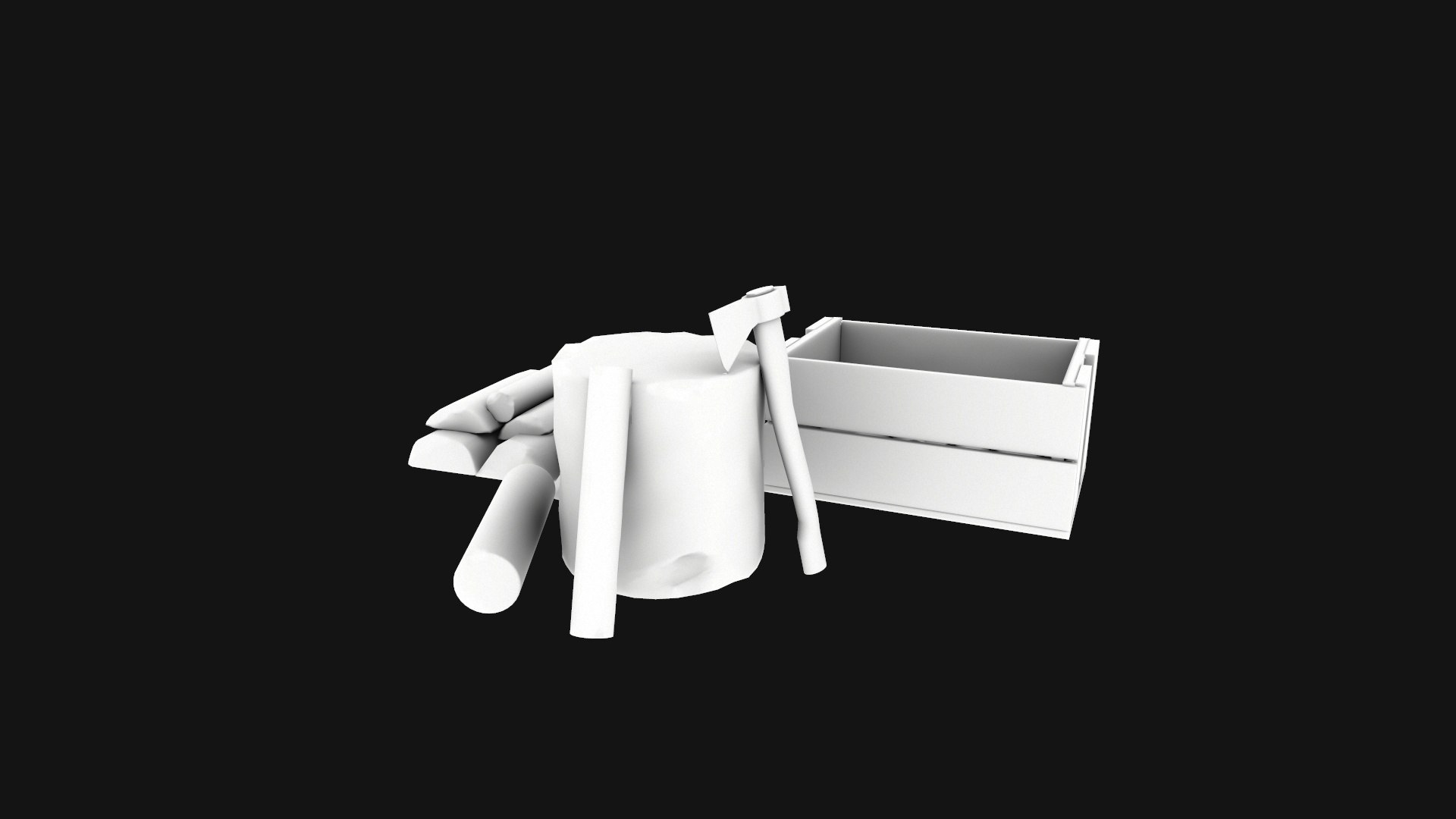 The Old Woodcutter S Set Game Ready 3D Model - TurboSquid 1789529