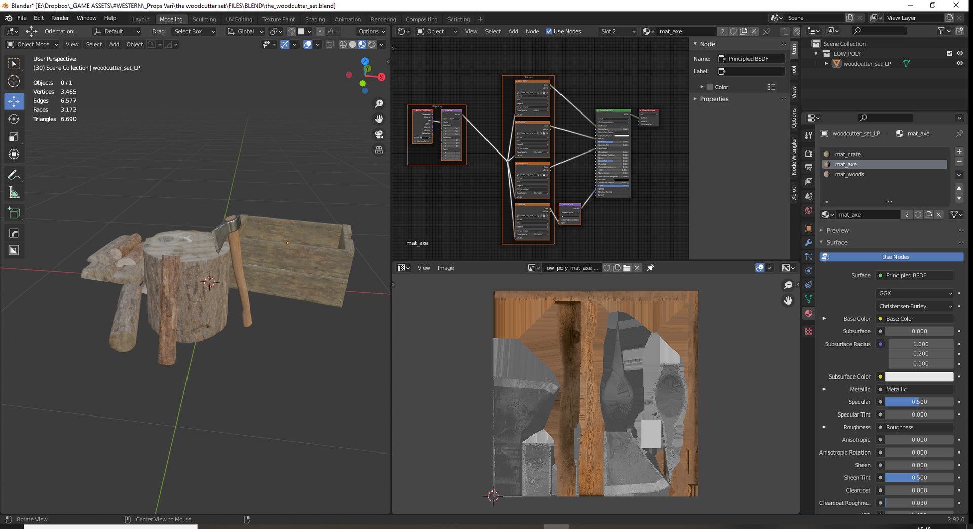 The Old Woodcutter S Set Game Ready 3D Model - TurboSquid 1789529