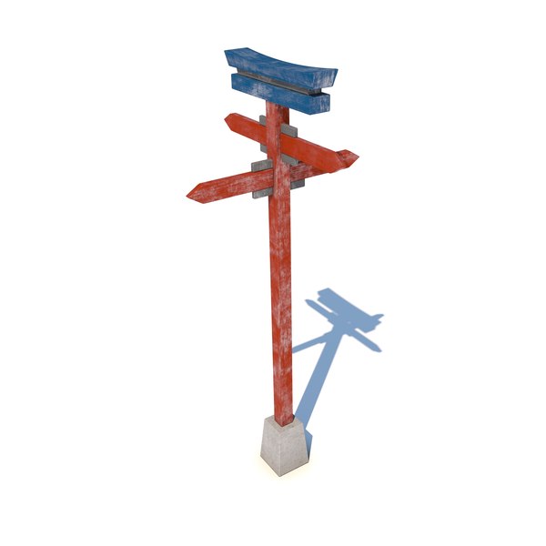 3D Traditional Japanese Direction Sign - TurboSquid 1778566