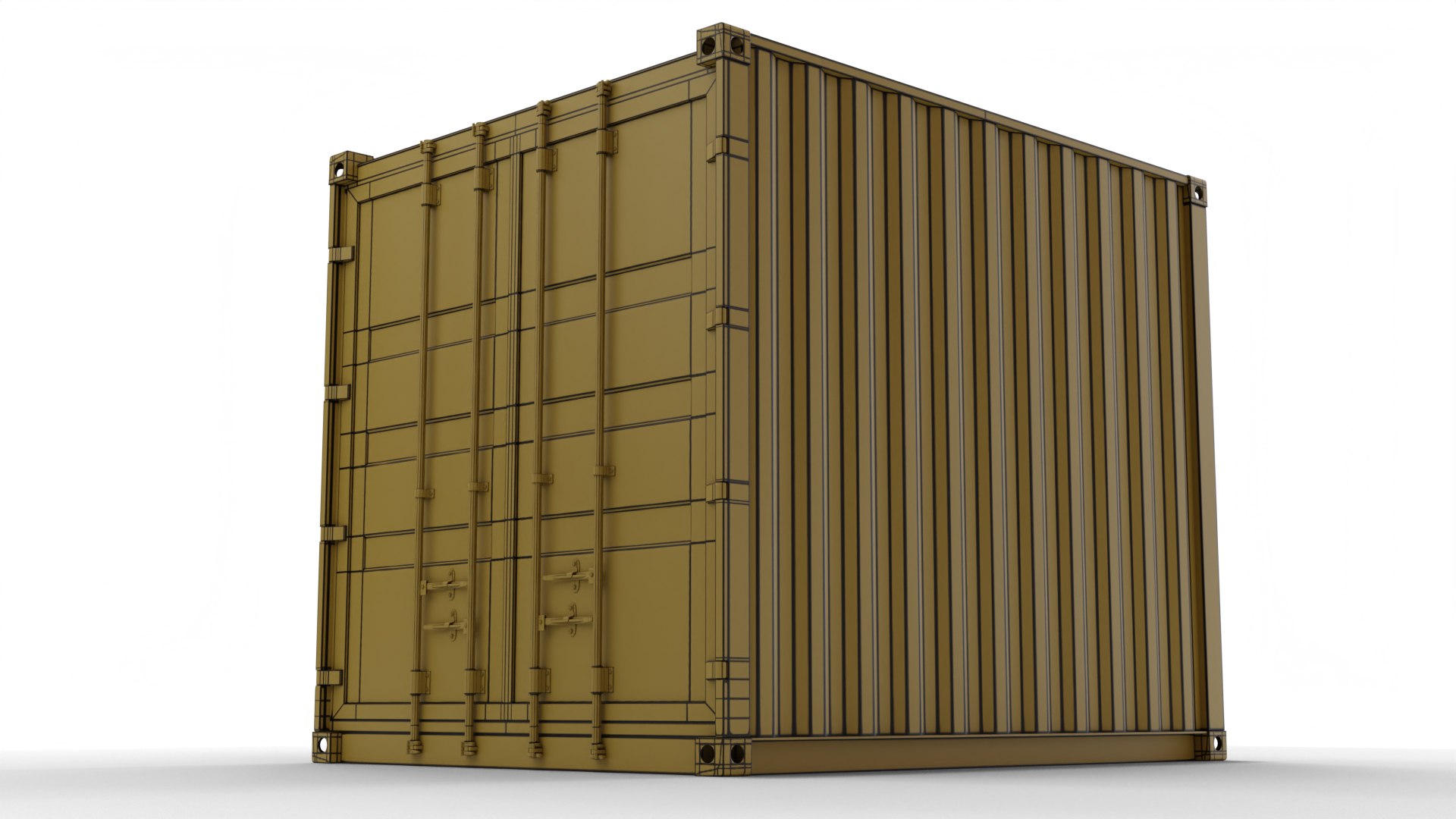 3D Model 10Ft Cargo Container - Red - Clean - TurboSquid 1918568