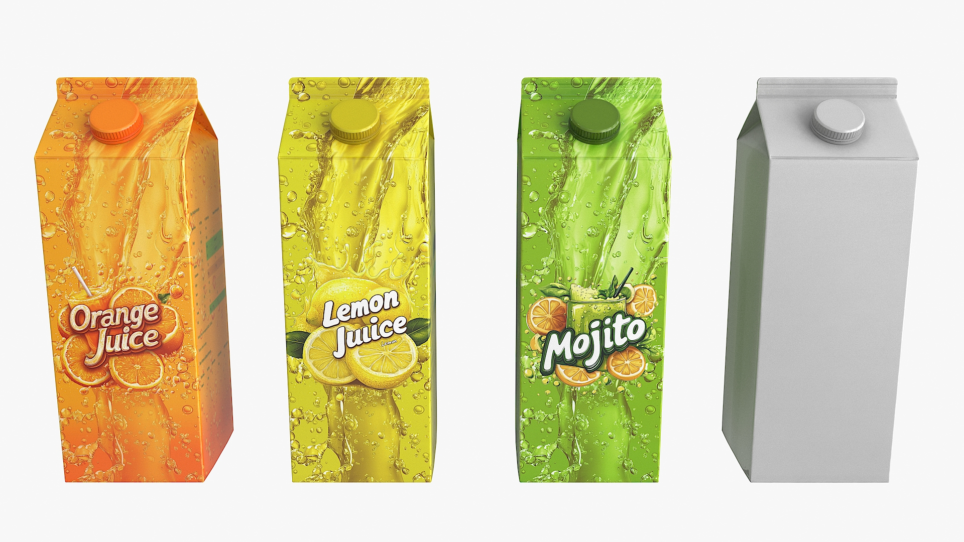 3D Juice Paper Box Packaging - TurboSquid 2390150