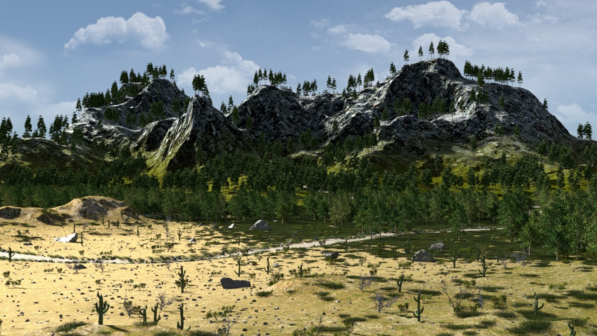 Scene biomes blender 3D model - TurboSquid 1259498