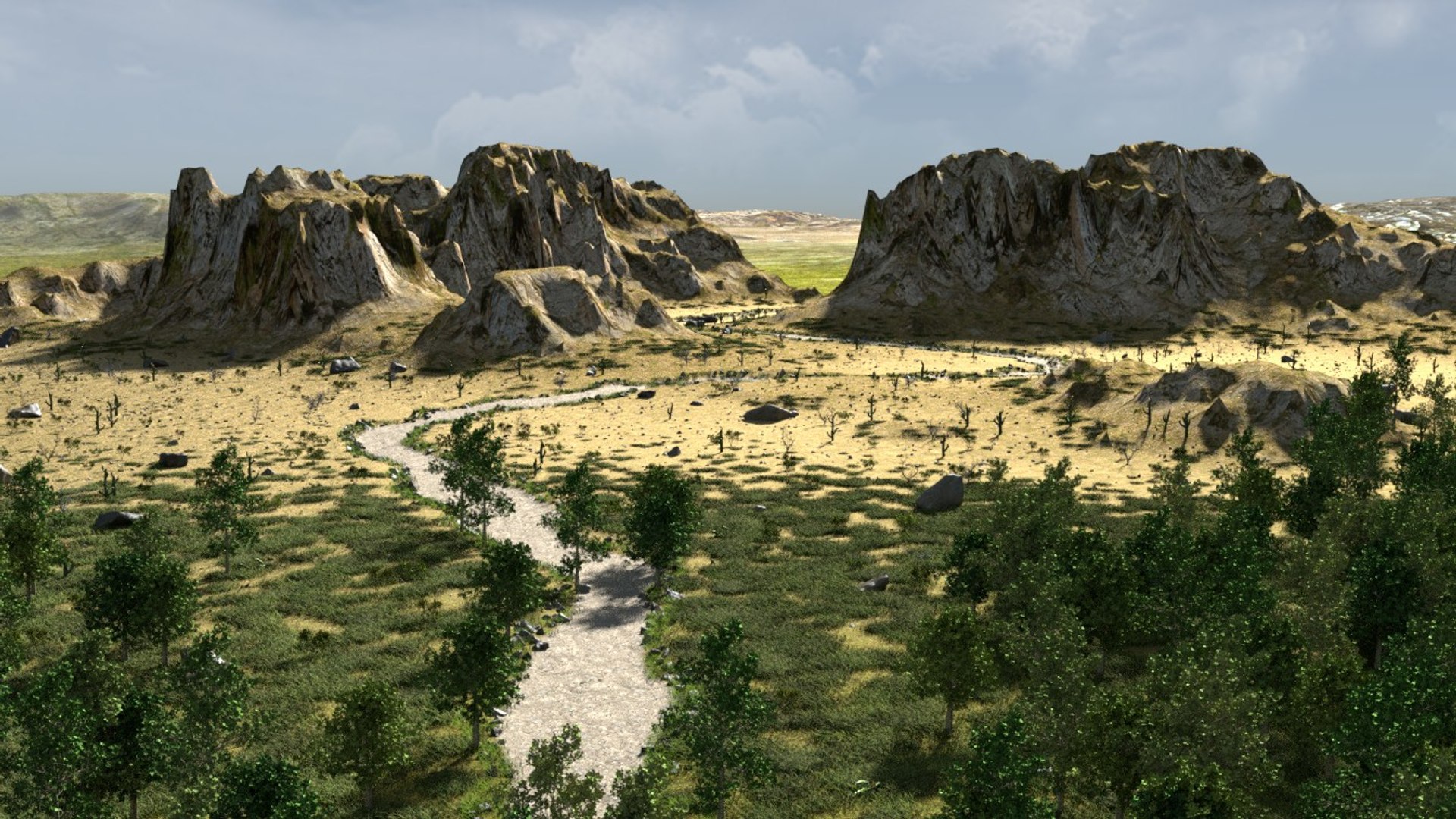 Scene biomes blender 3D model - TurboSquid 1259498