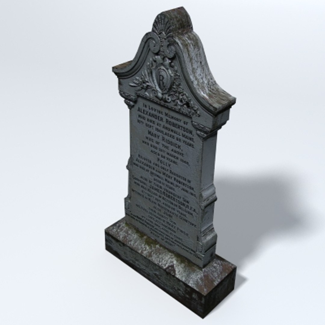 3d Stone Grave Gravestone Model