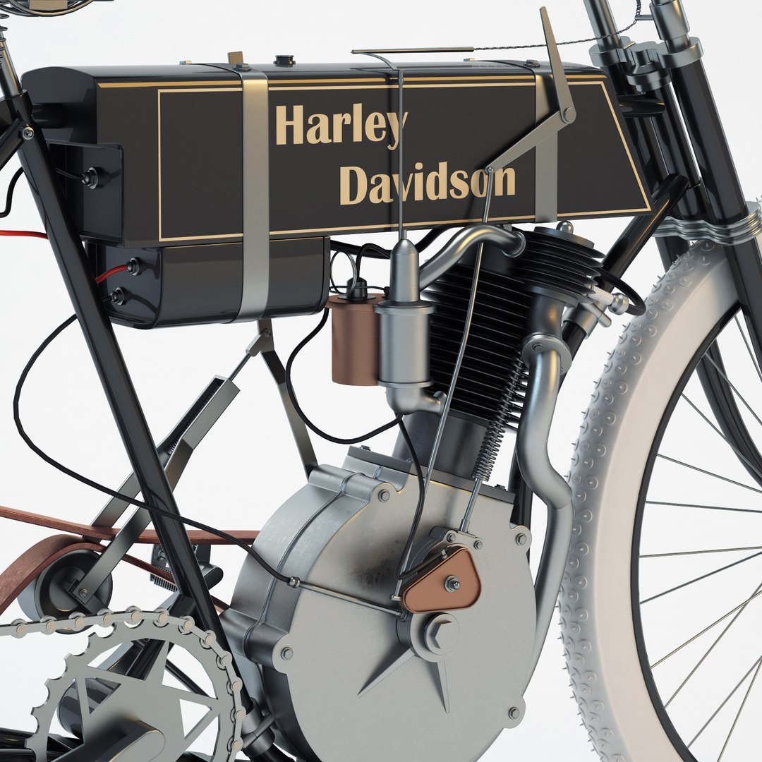 3d Harley Davidson 1905 Motorcycle Motor