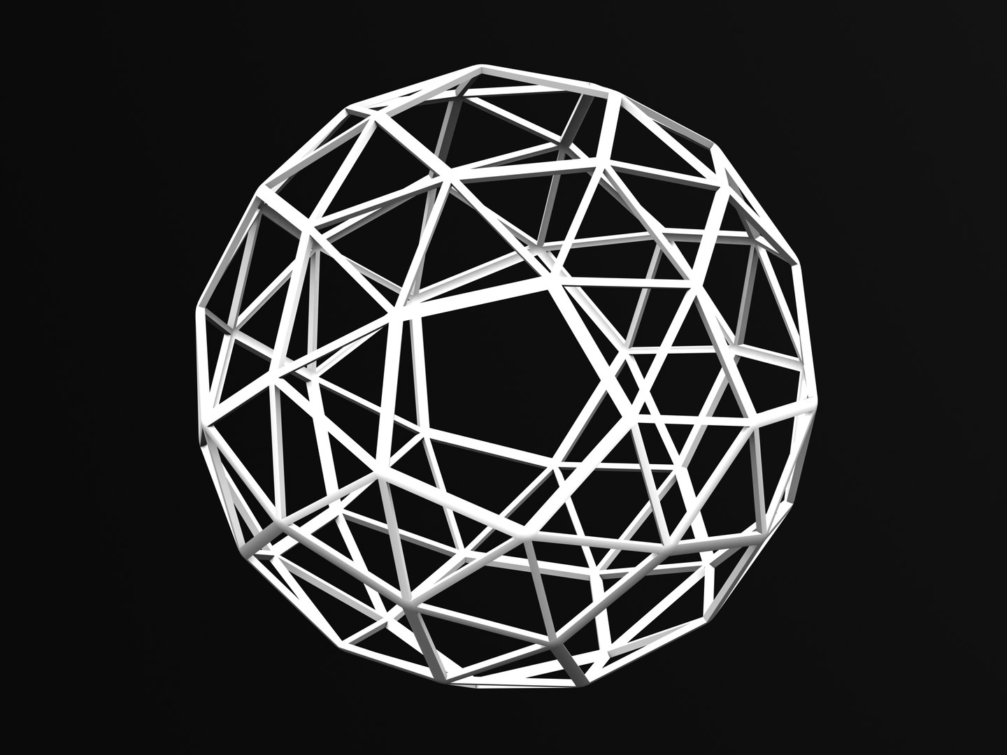 3D Wireframe Shape Snub Dodecahedron - TurboSquid 2176076
