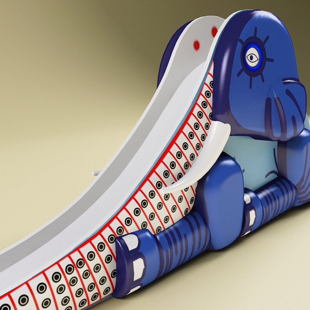 3d model water slides v1