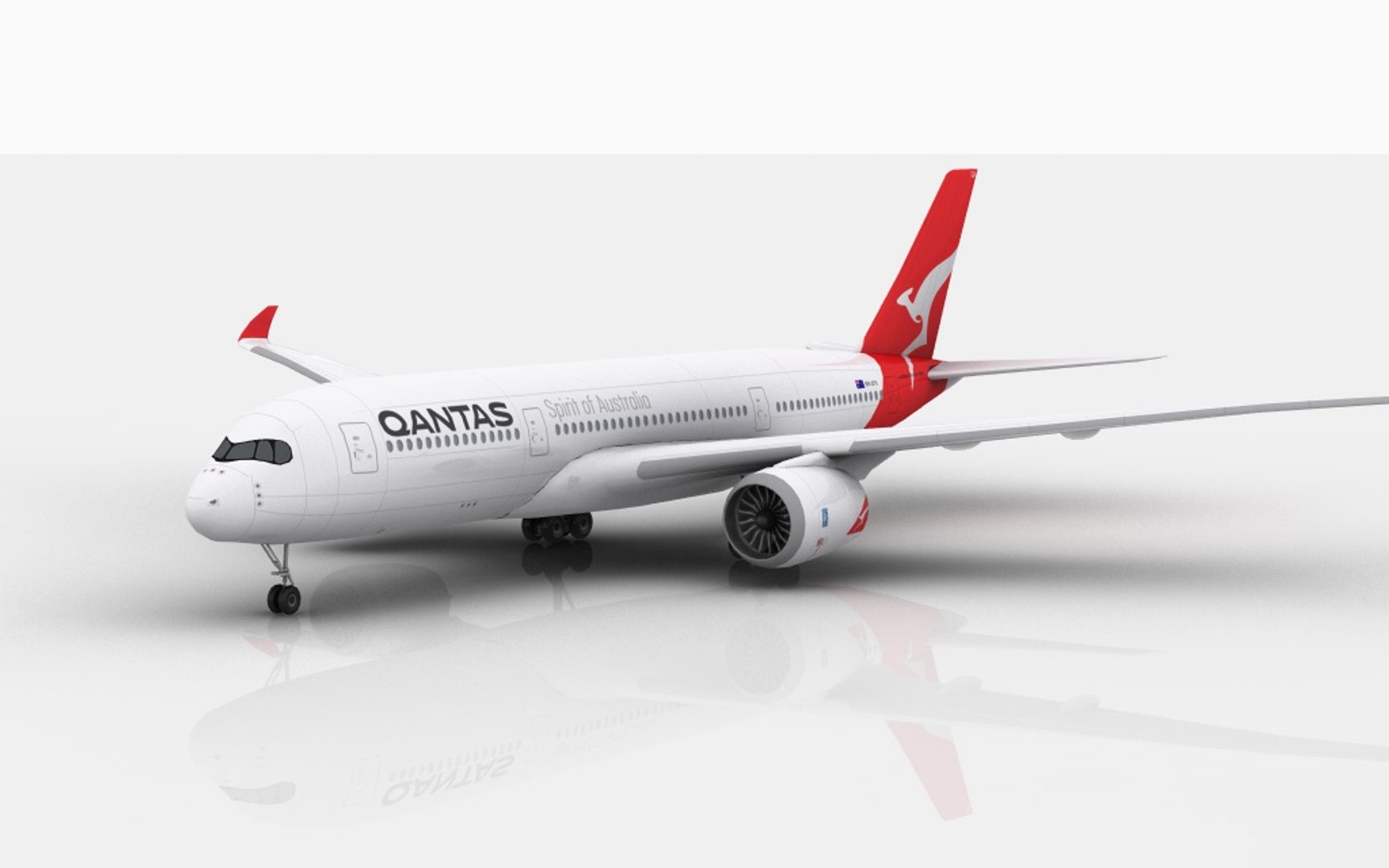 3D Model Airbus A350 Qantas - TurboSquid 1363048
