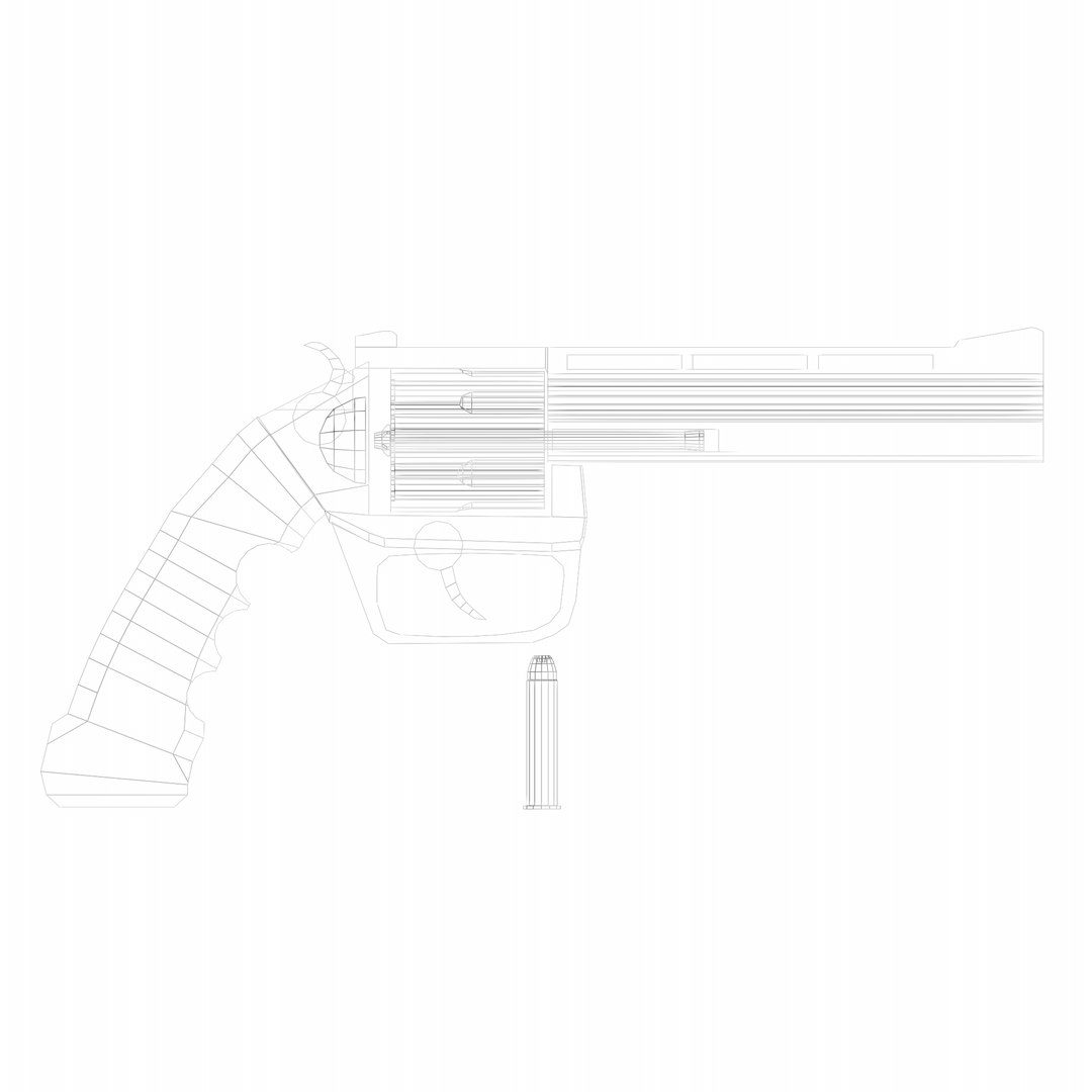 Western Revolver Obj