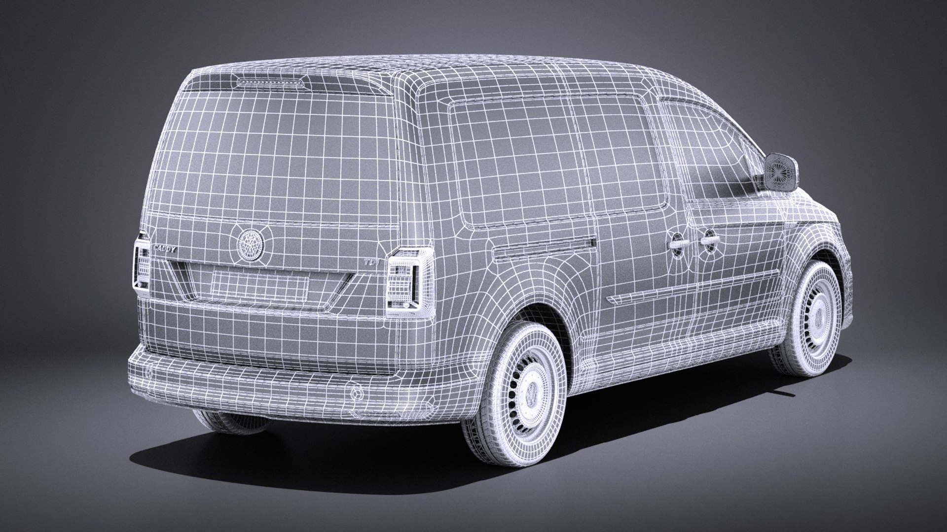 Volkswagen Caddy 2018 3D Model - TurboSquid 1266304