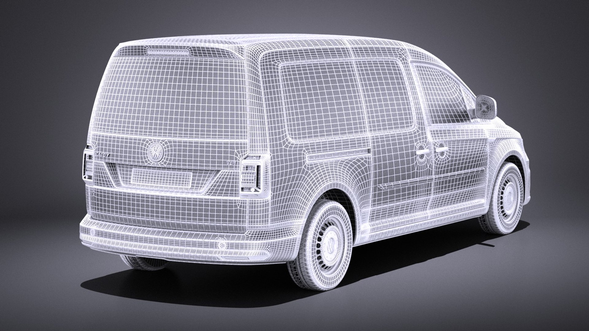 Volkswagen Caddy 2018 3D Model - TurboSquid 1266304