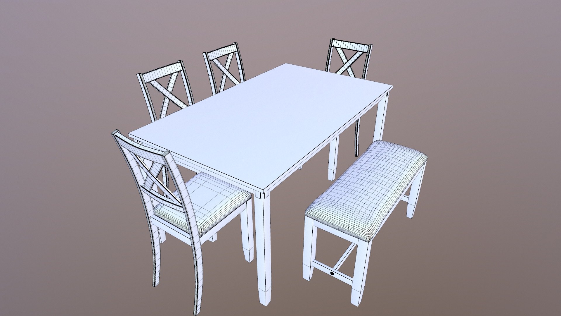 3D Model Dining Table - TurboSquid 2142292