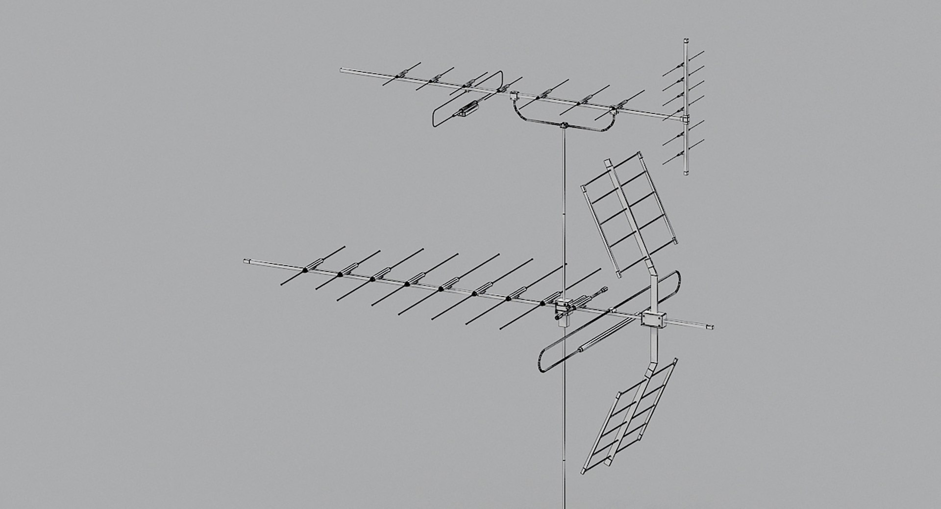 3D Low Poly Old Tv Antenna Model - TurboSquid 1735627