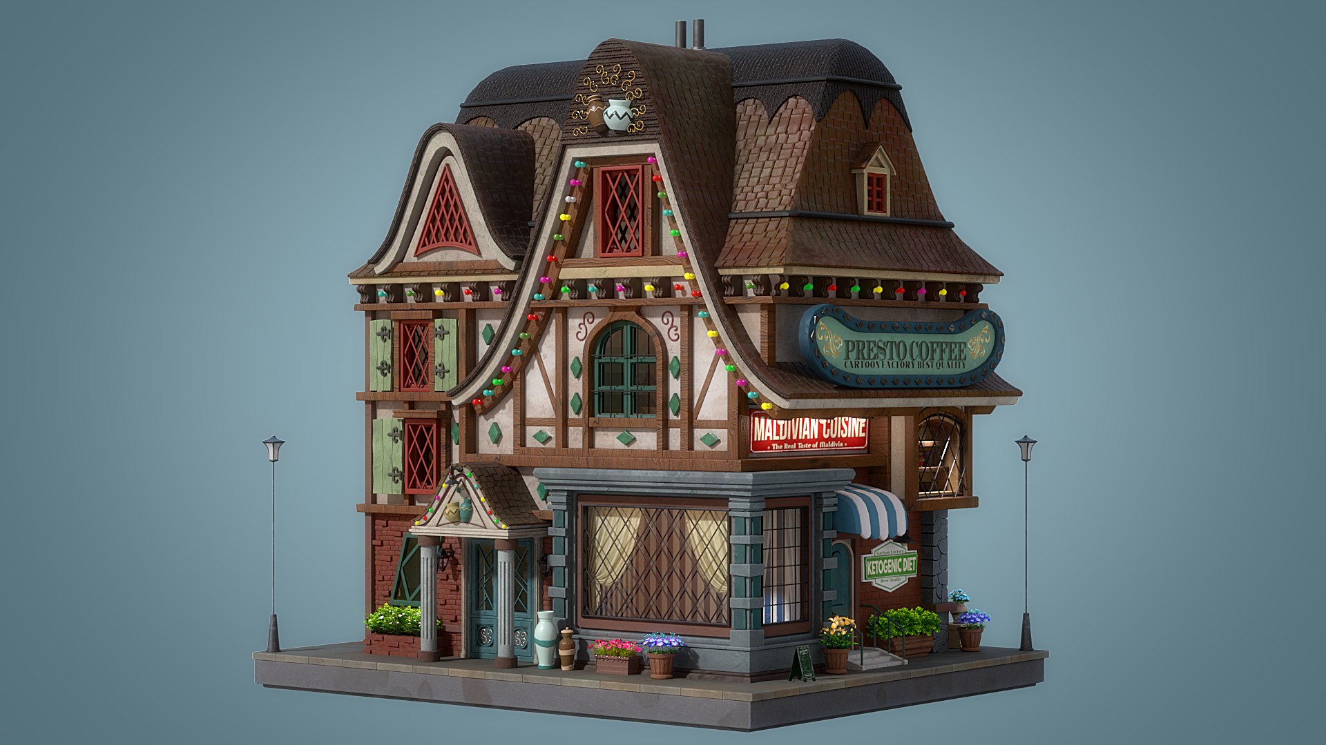 Cartoon House 19 3D model - TurboSquid 2010369