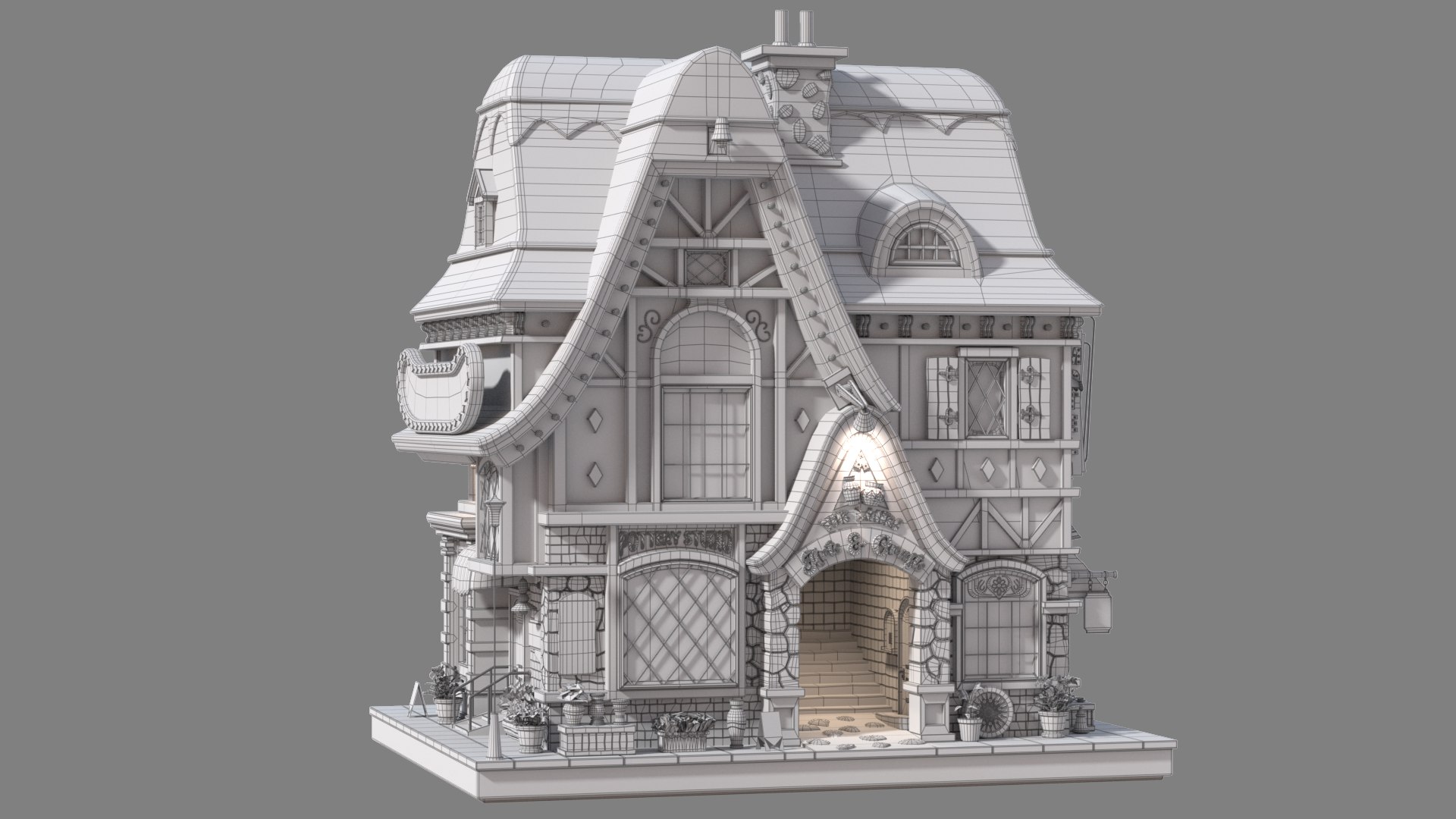 Cartoon House 19 3D model - TurboSquid 2010369