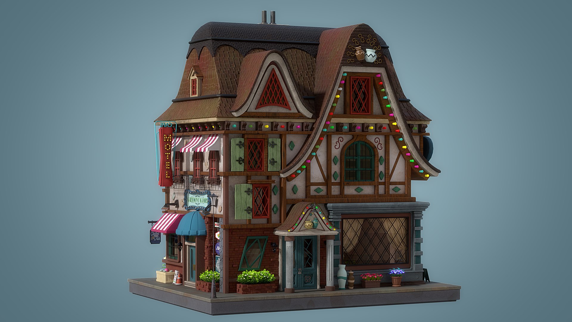 Cartoon House 19 3D model - TurboSquid 2010369