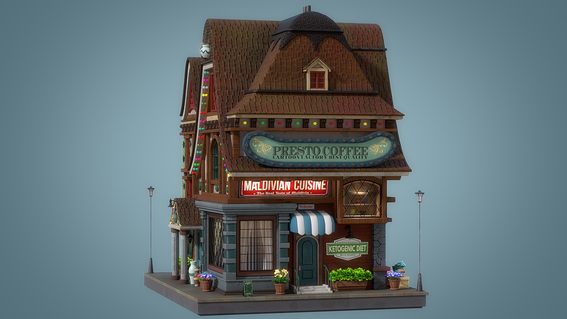Cartoon House 19 3D model - TurboSquid 2010369