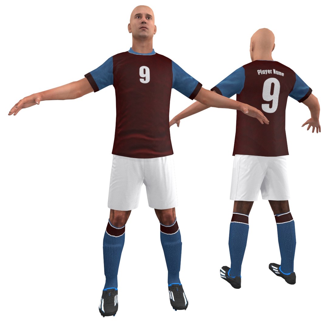 3d soccer pack characters stadiums model