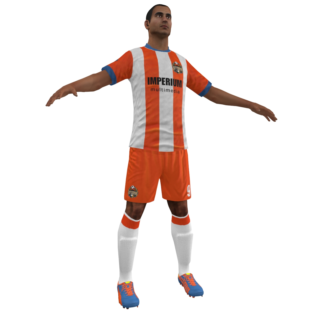 3d soccer pack characters stadiums model