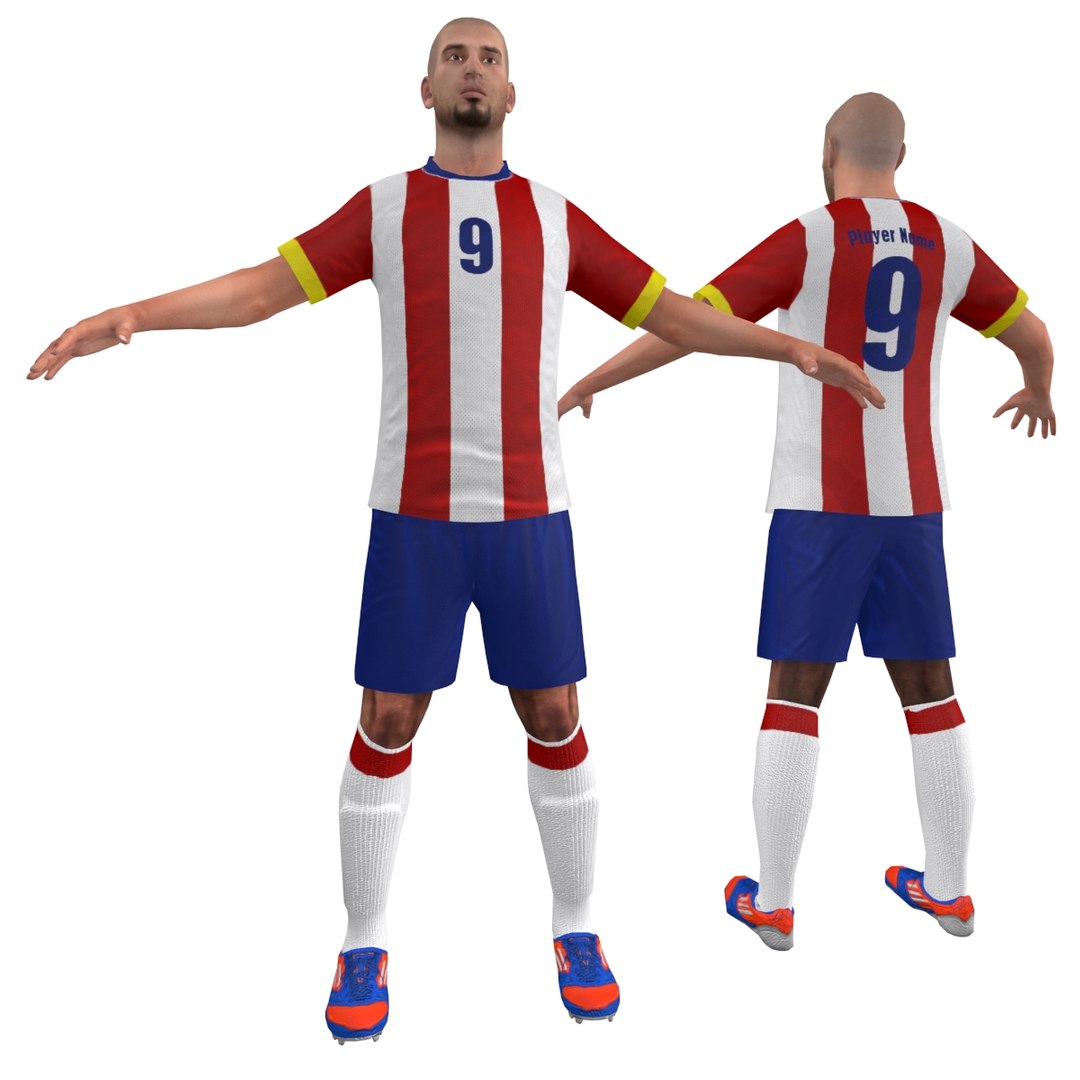 3d soccer pack characters stadiums model