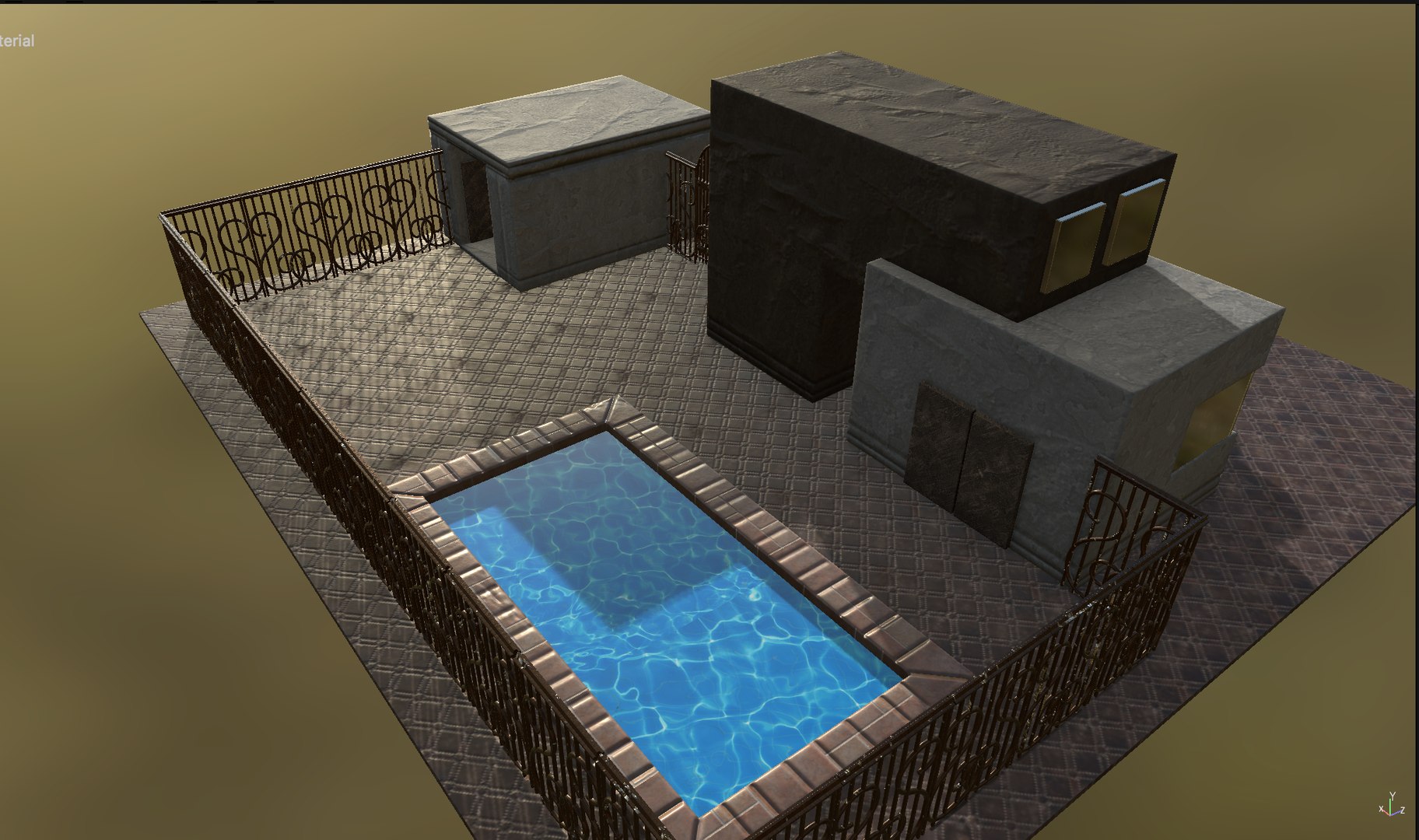 3d Model Modern Pool House Home