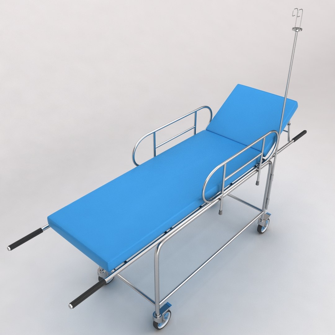 3d Model Of Hospital Stretcher Bed Equipment