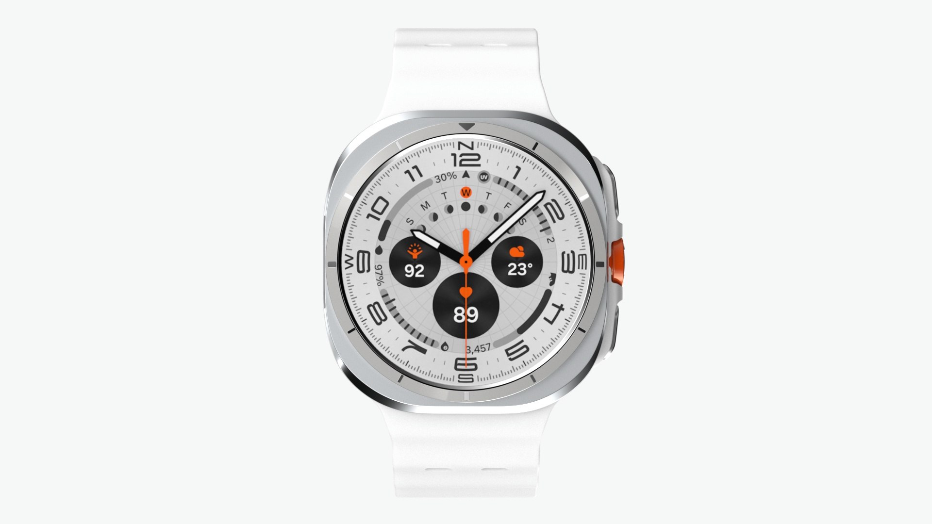 Samsung Galaxy Watch 7 Ultra Titanium White 3D Model - TurboSquid 2252008
