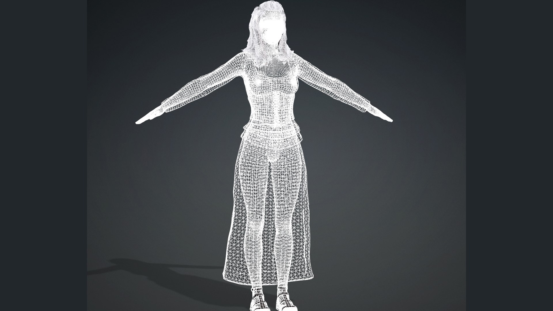 3d 3d Character Girl Naked Model Turbosquid 2361078