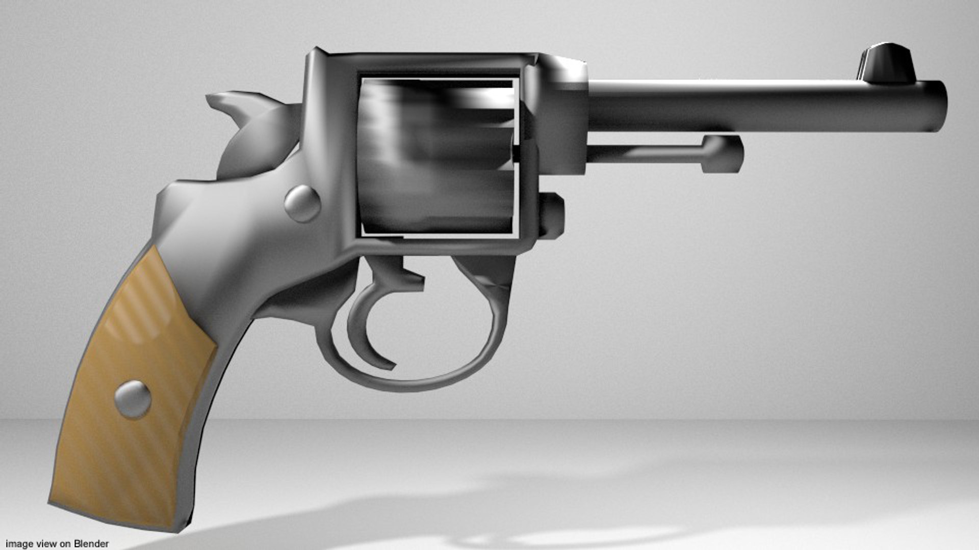 3d Handgun Revolver Model